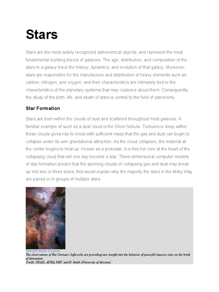 Stars: Star Formation | PDF | Stars | Star Formation