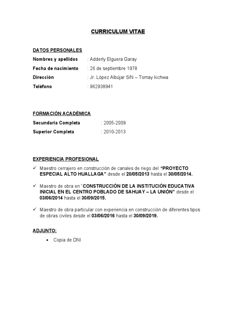 CURRICULUM VITAE - Maestro | PDF