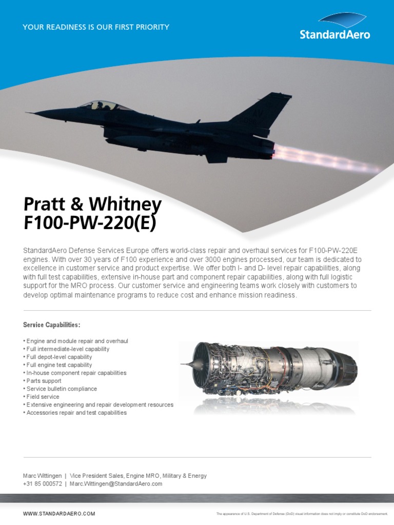 StandardAero - F100 PW-220E | PDF