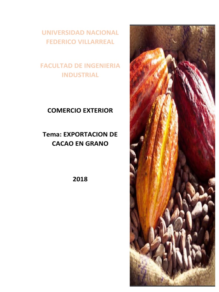 Exportacion de Cacao | PDF | Chocolate | Mercado (economía)