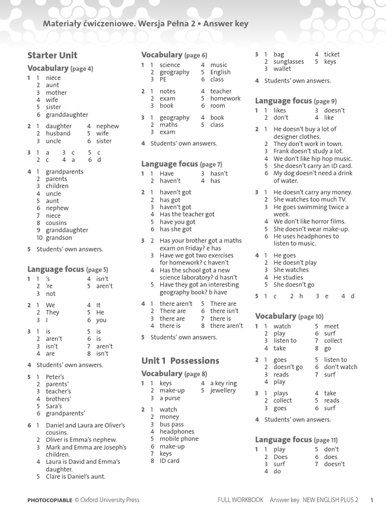 New English Plus 2 Materialy Cwiczeniowe Wersja Pelna PDF | PDF