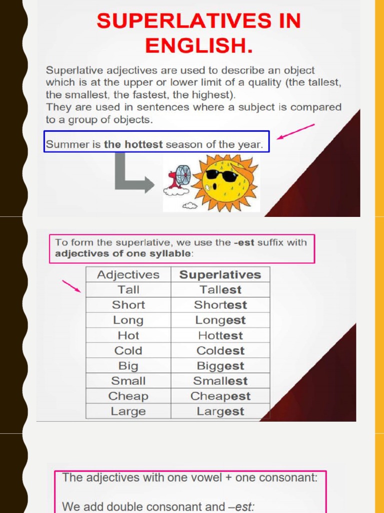 Superlative Adjectives Present Perfect | PDF