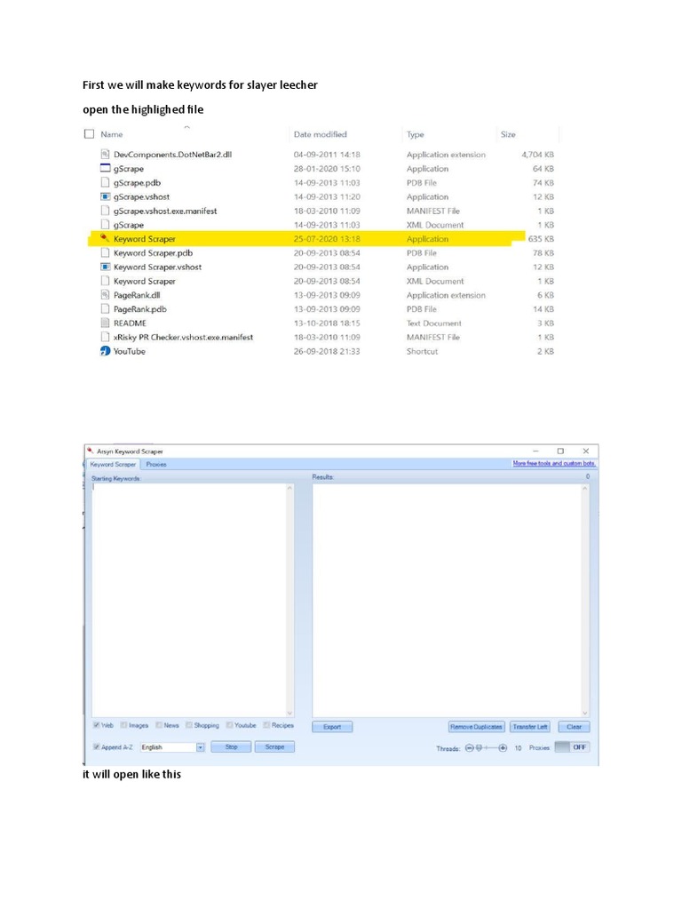 Slayer Leecher Keyword Guide | PDF | Computers