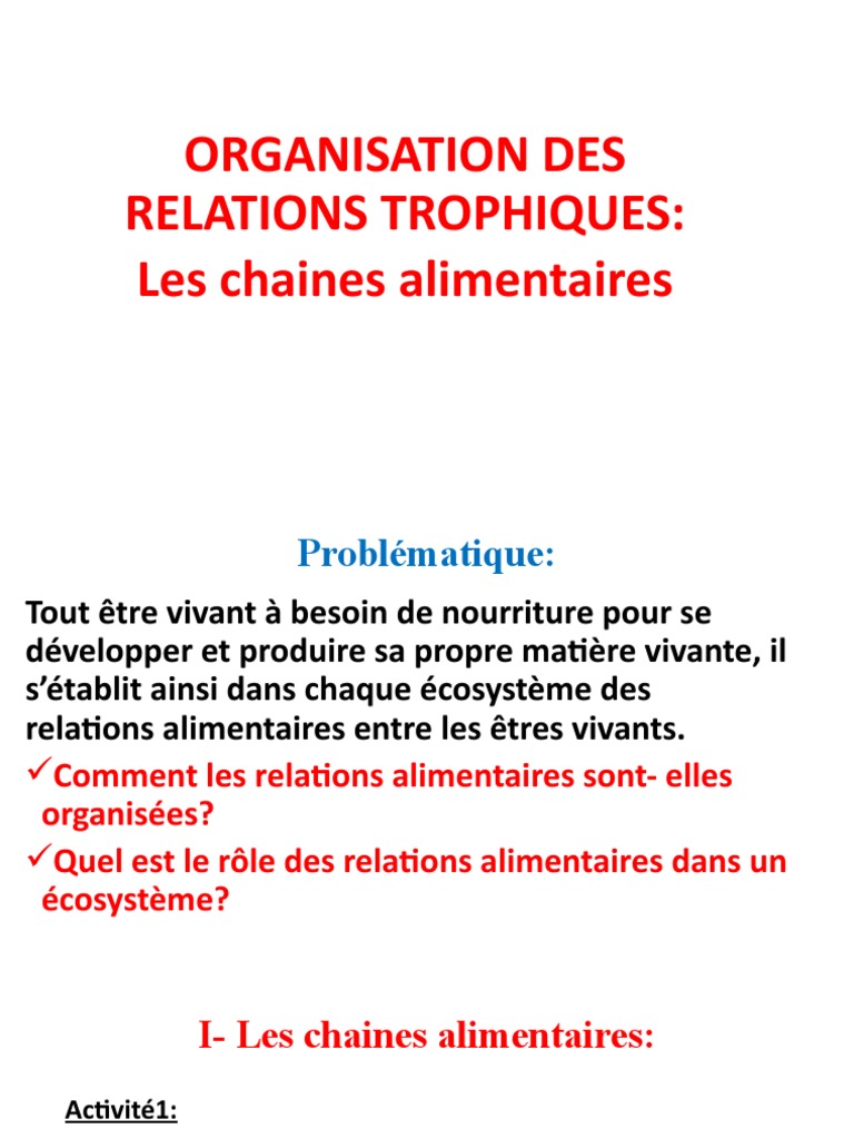 Les Chaines Alimentaires | PDF | Réseau trophique | Phytoplancton