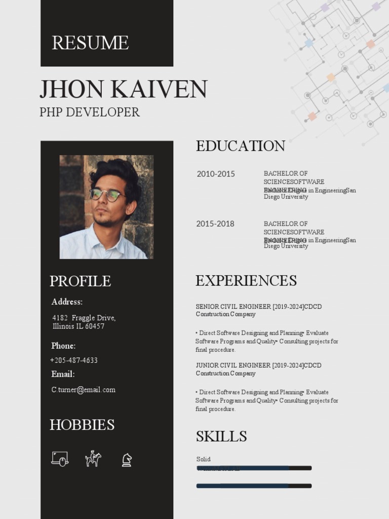 PHP Developer Resume Template | PDF
