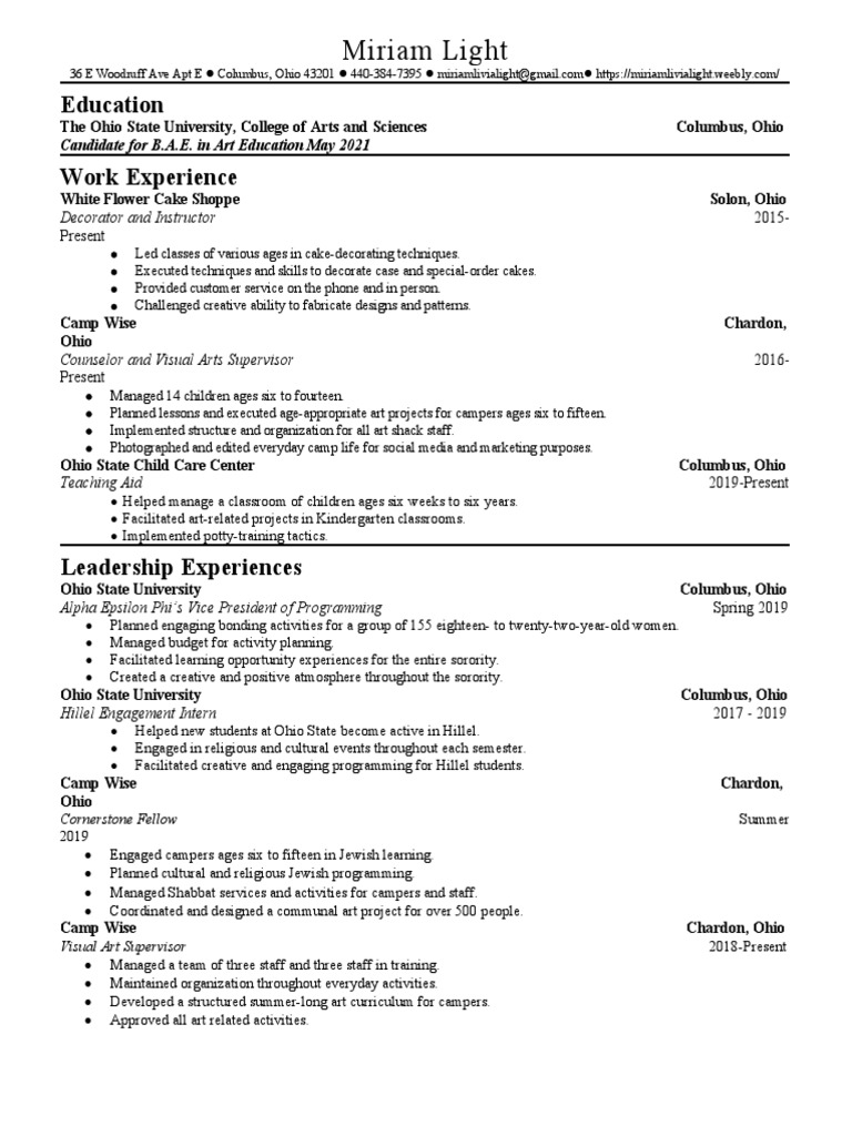 Resume 2019 | PDF | Behavior Modification | Learning