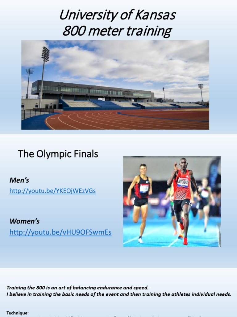 KU 800 meter training plan | PDF | Running | Long Distance Running