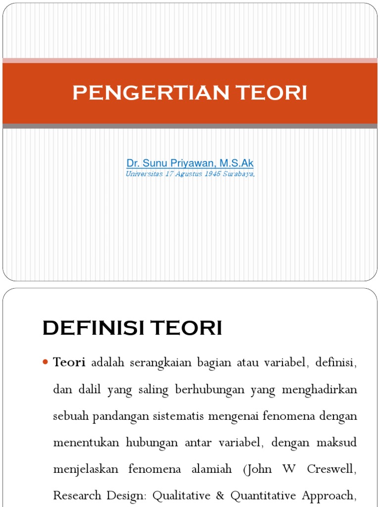 Pengertian dan Elemen Teori | PDF