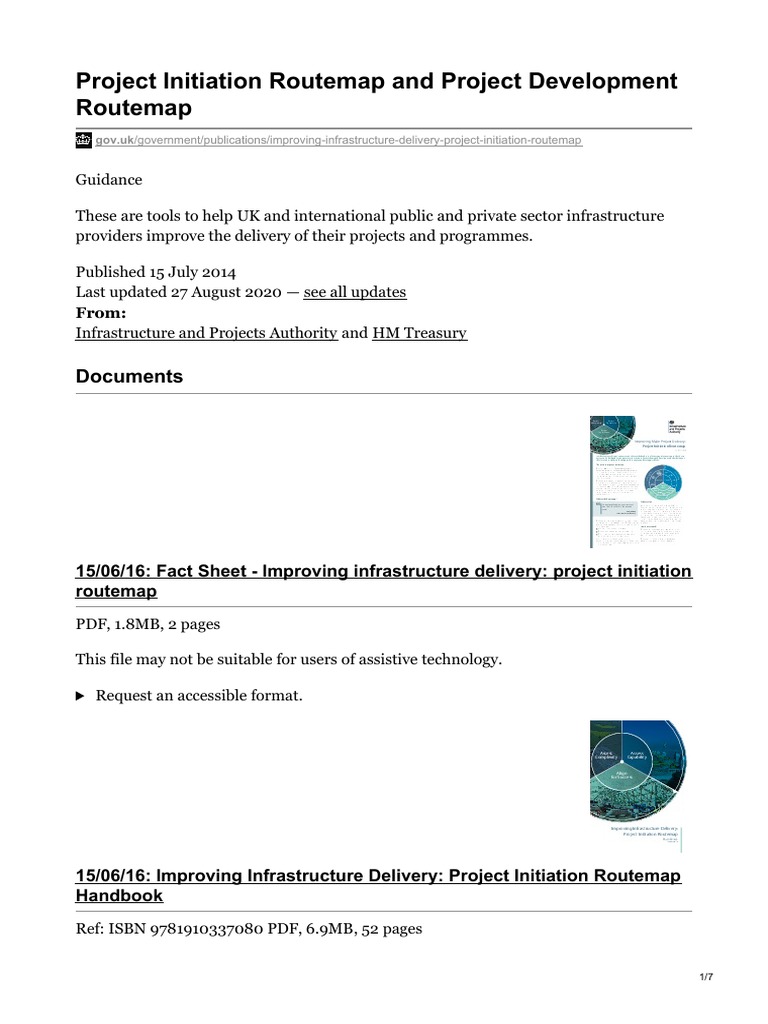 Gov - Uk-Project Initiation Routemap and Project Development Routemap ...