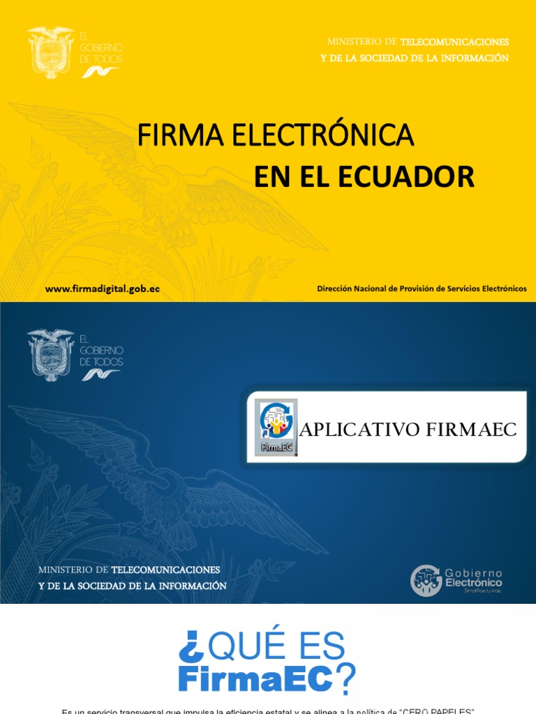 Firma Electrónica en Ecuador: Uso y Beneficios | PDF | Tecnología de ...