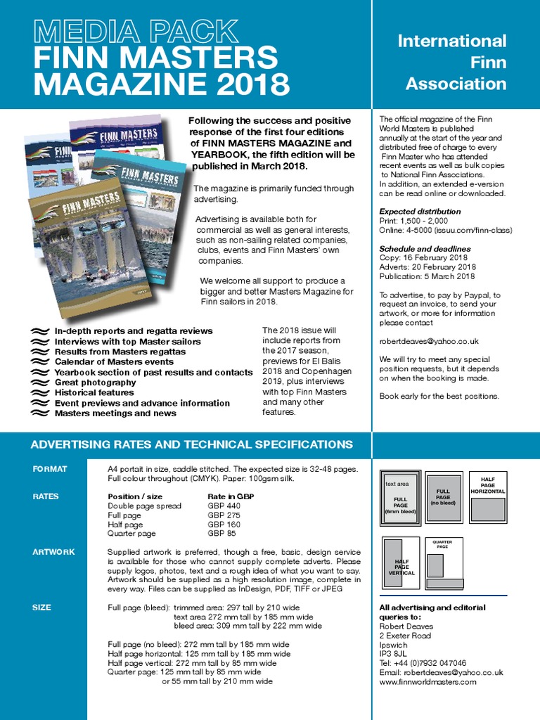 Masters Magazine Media Pack 2018 | PDF | Communication Design | Advertising