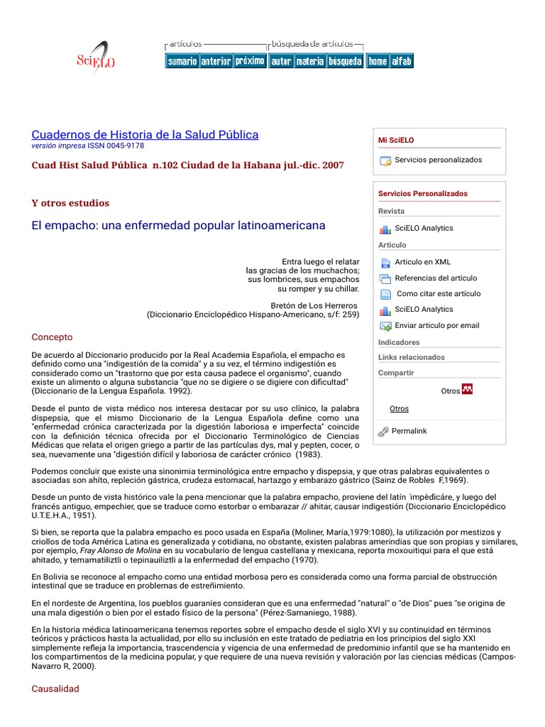 El Empacho. | PDF | Diarrea | Indigestión