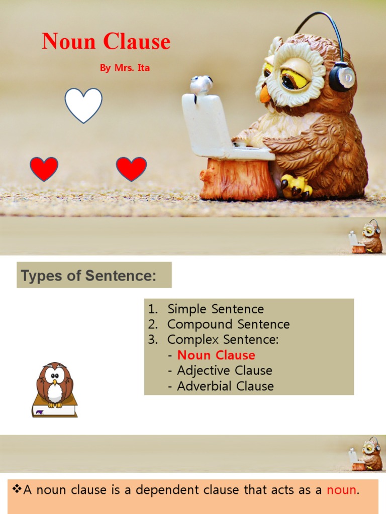 Noun Clause | PDF | Clause | Object (Grammar)