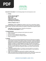 Grade 8 Patterns Lesson 1 | PDF | Pattern | Lesson Plan