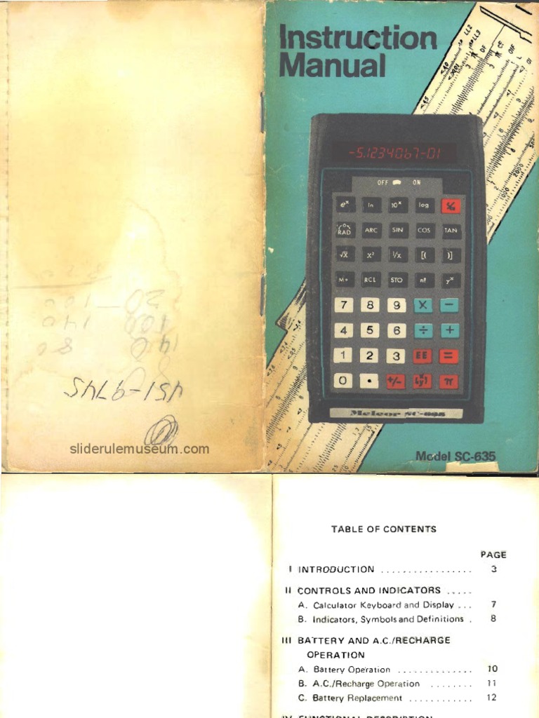 Melcor SC-635 Manual | PDF