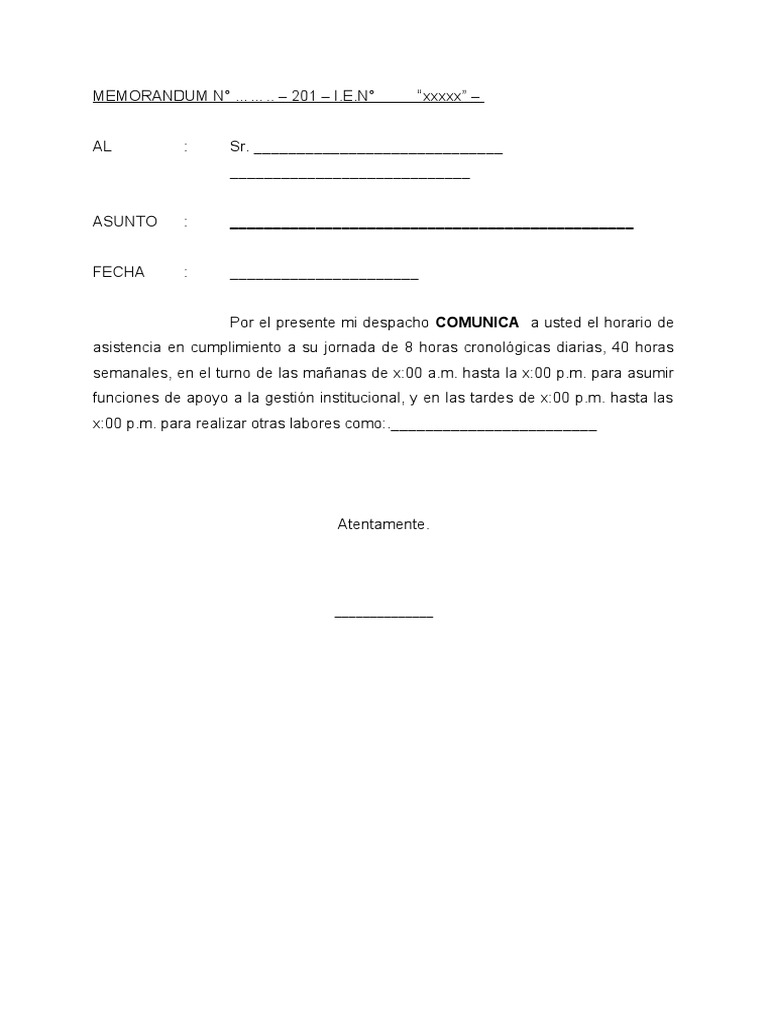 Memo Ejemplo | PDF