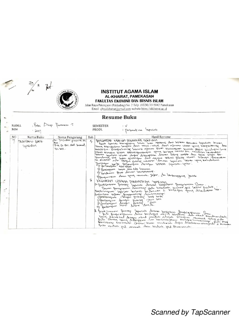 Scanner Resume Buku | PDF