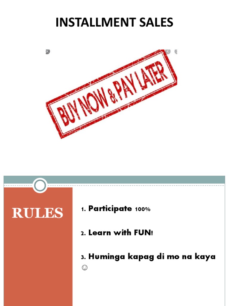 Installment Sales Sample Exercises | PDF