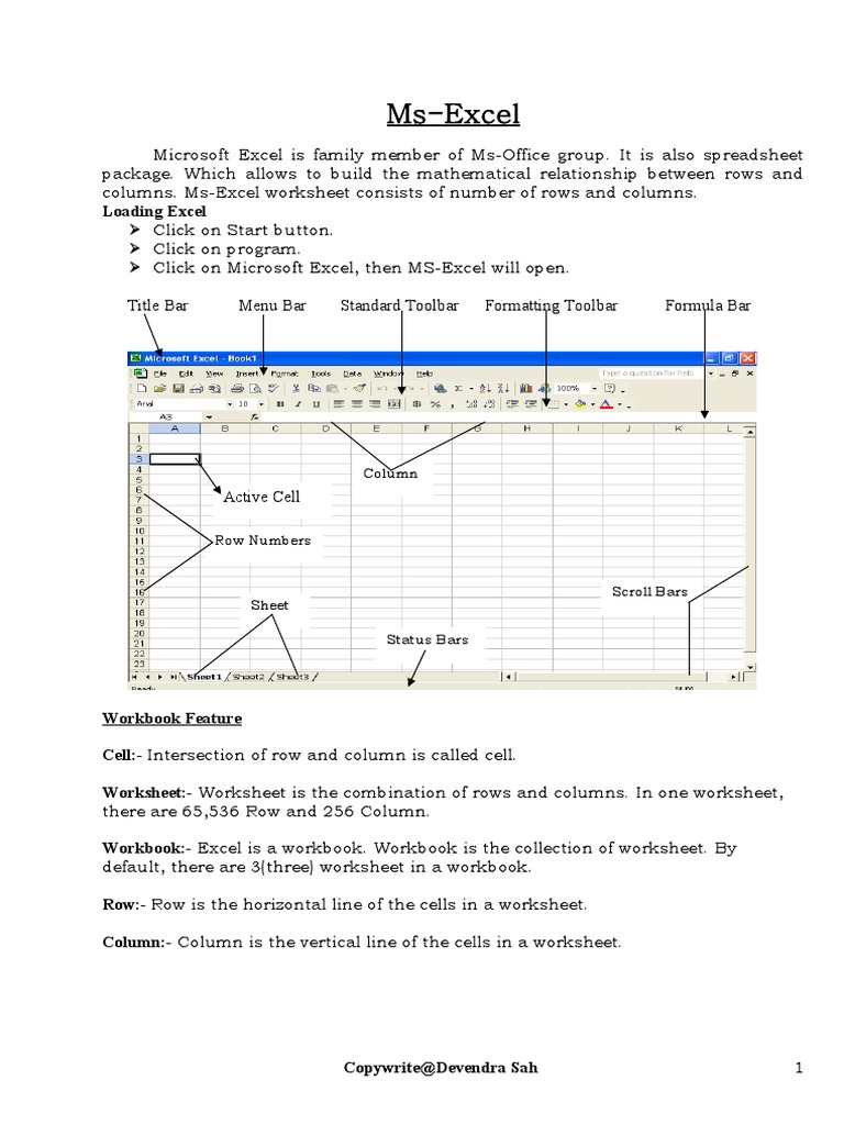 Ms Excel | PDF | Microsoft Excel | Button (Computing)