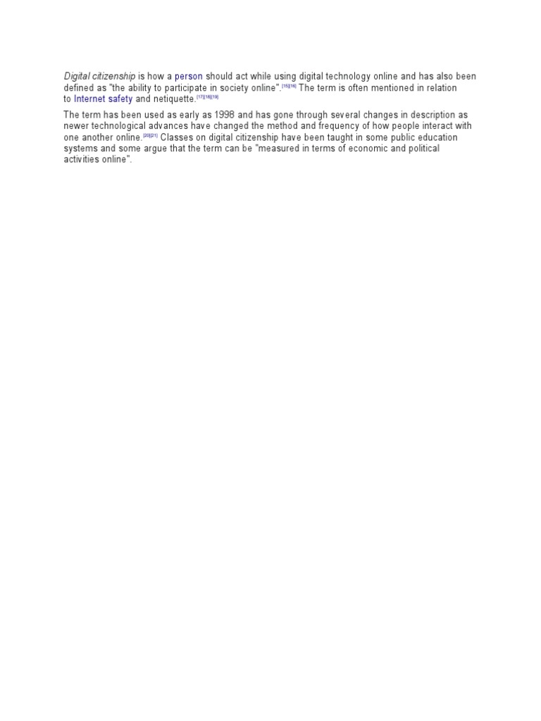Digital Citizenship | PDF