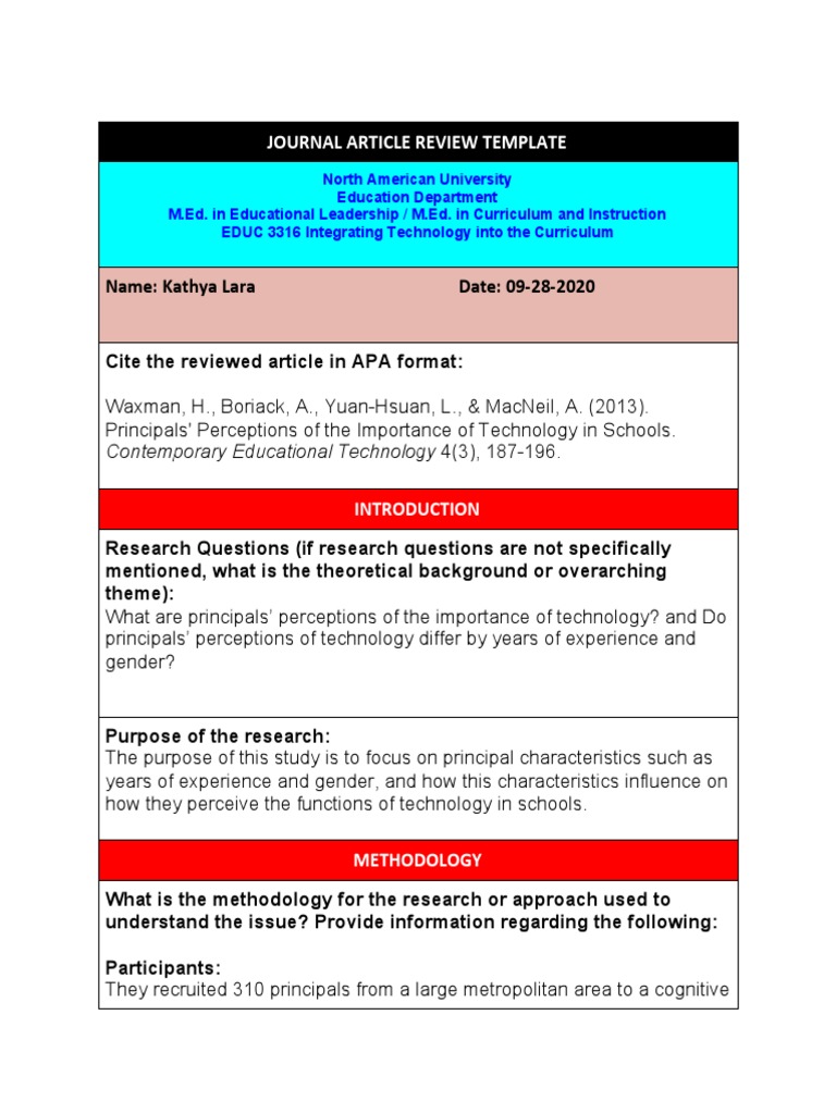 Research Assignment 1 - Article Review | PDF | Cognition | Behavior ...