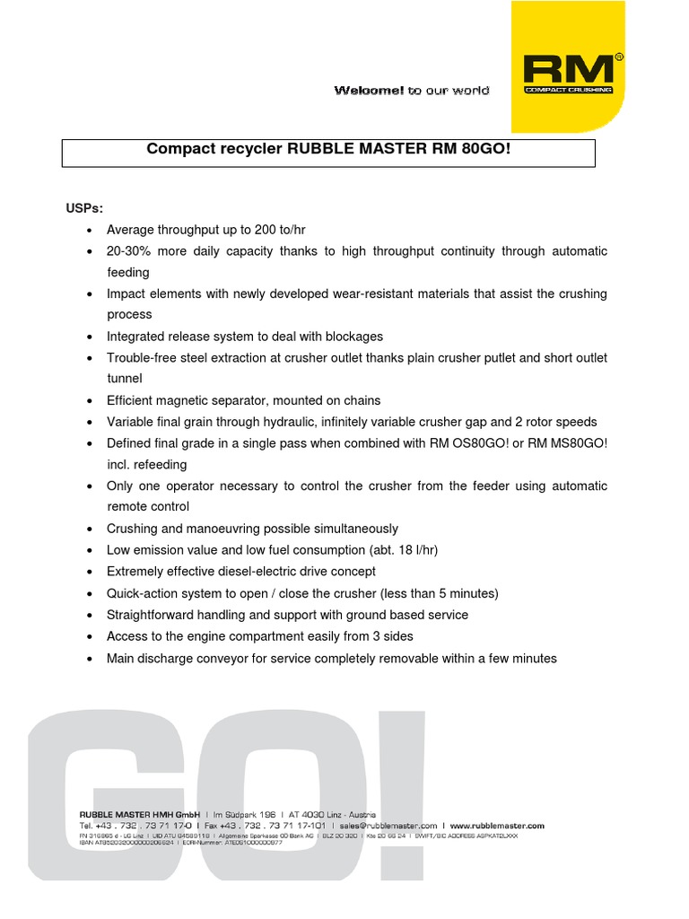 RM 80GO Technical Description V2.1 EN | PDF | Belt (Mechanical ...