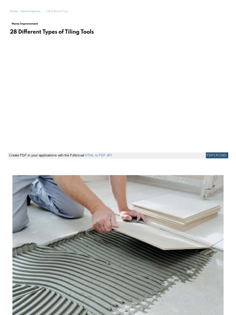 WWW Homestratosphere Com Types of Tiling Tools 2 PDF | PDF | Tile ...