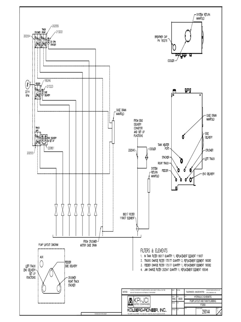 Kpi-Jci: RWC 9/8/09 Hydraulic Schematic Pump Layout and Tank Plumbing ...