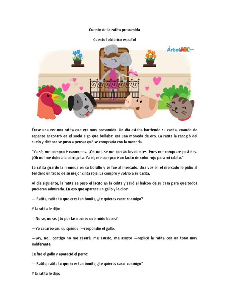 Cuento de La Ratita Presumida PDF | PDF