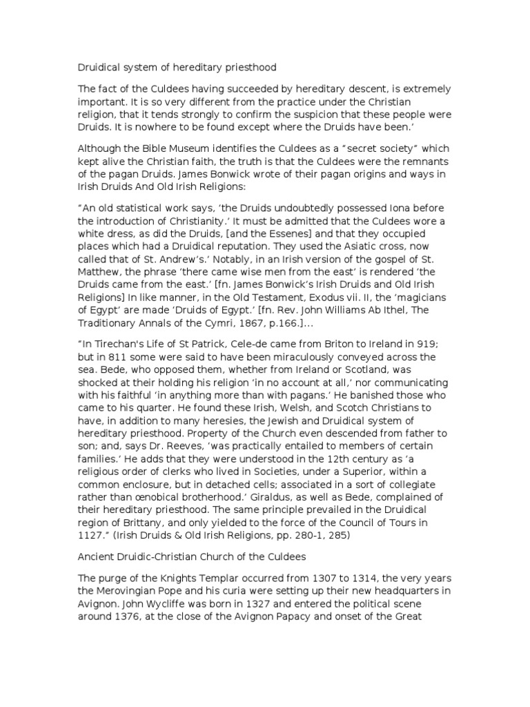 Druidic Roots of the Culdees | PDF | Knights Templar | Druid