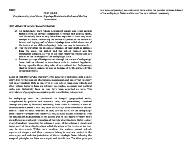 83 Coquia Analysis | PDF | Territorial Waters | Government