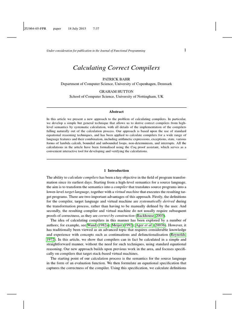 Calculate Compilers | PDF | Compiler | Subroutine