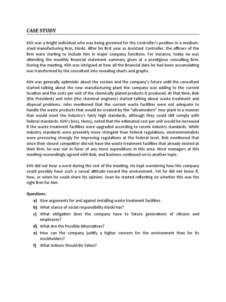 Case Study-Csr | PDF | Business