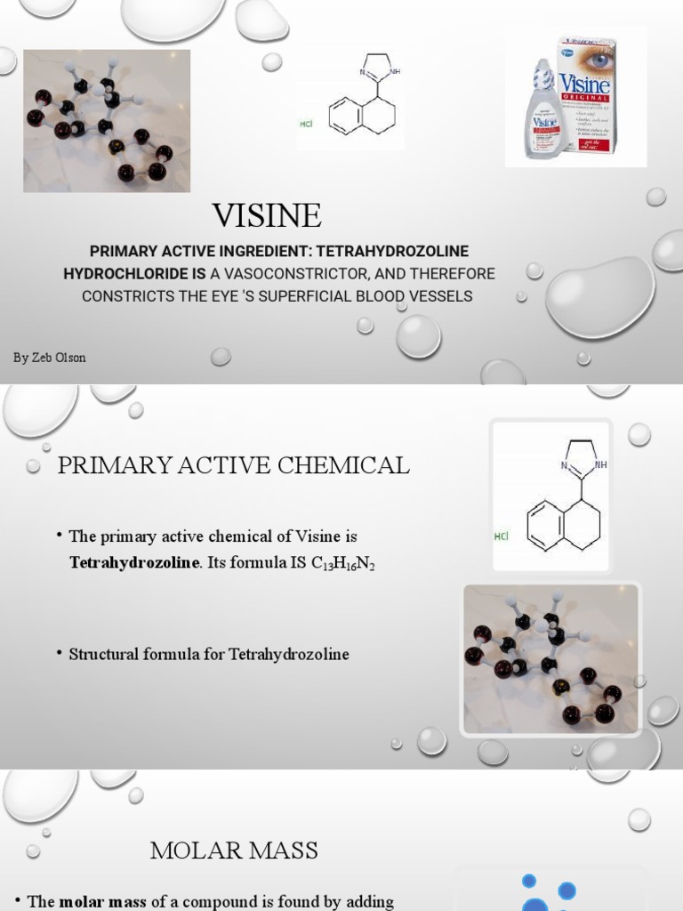 Visine Presentation | PDF | Mole (Unit) | Mass Concentration (Chemistry)