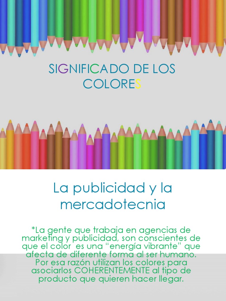 El significado de los colores en marketing | PDF | Color | Las emociones