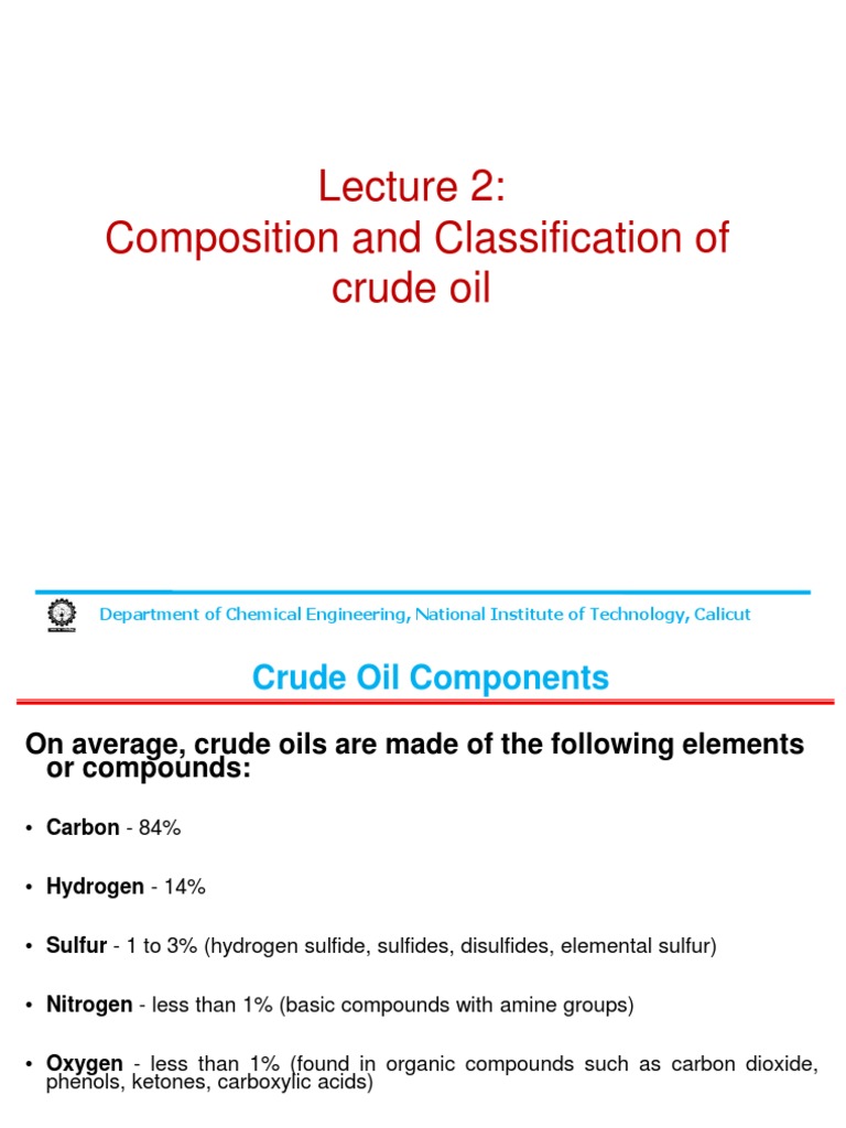 Composition and Classification of Crude Oil | PDF | West Texas ...