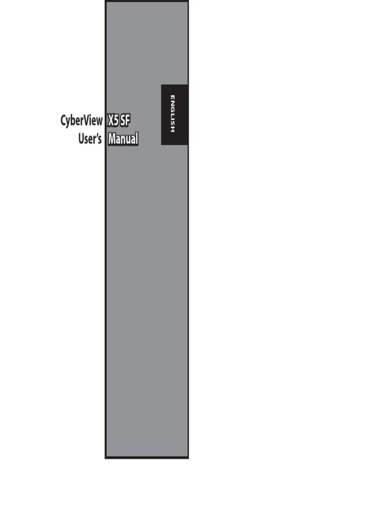 User'S Manual Cyberview X5 SF | PDF | Image Scanner | Adobe Photoshop