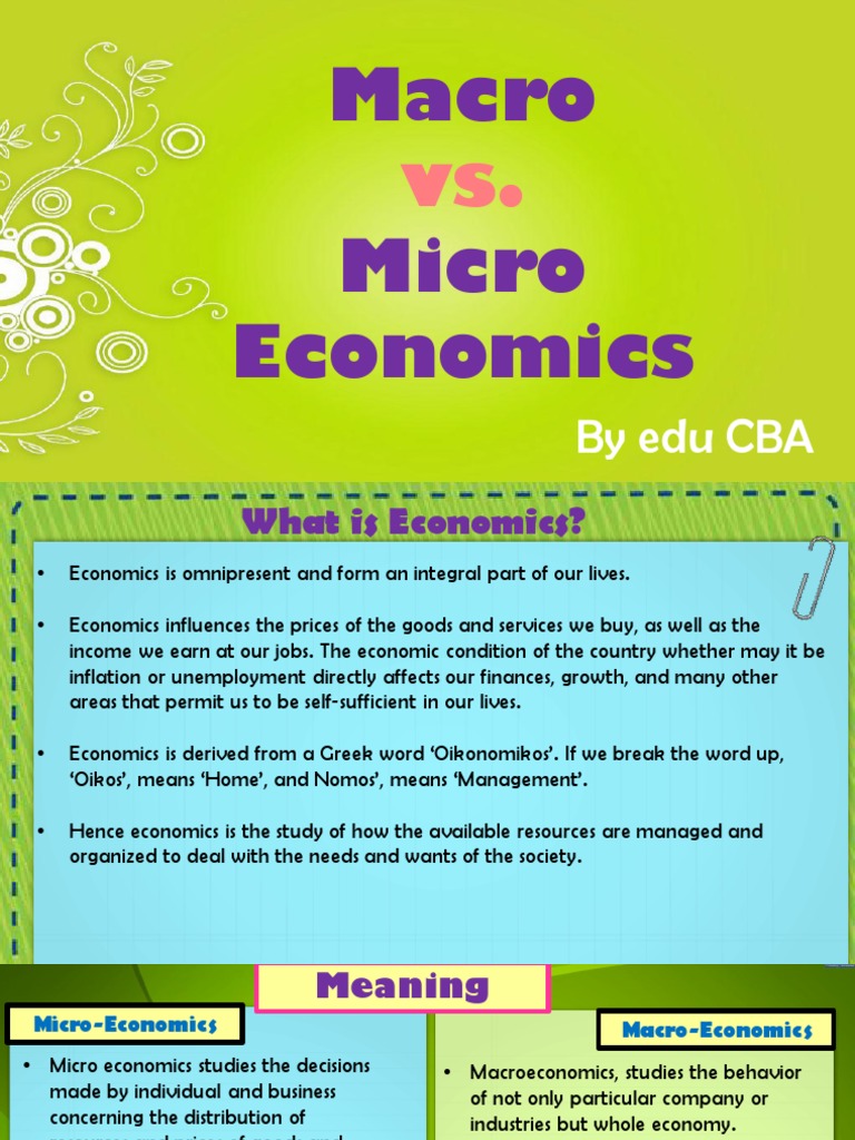 Understanding the Differences Between Microeconomics and Macroeconomics ...