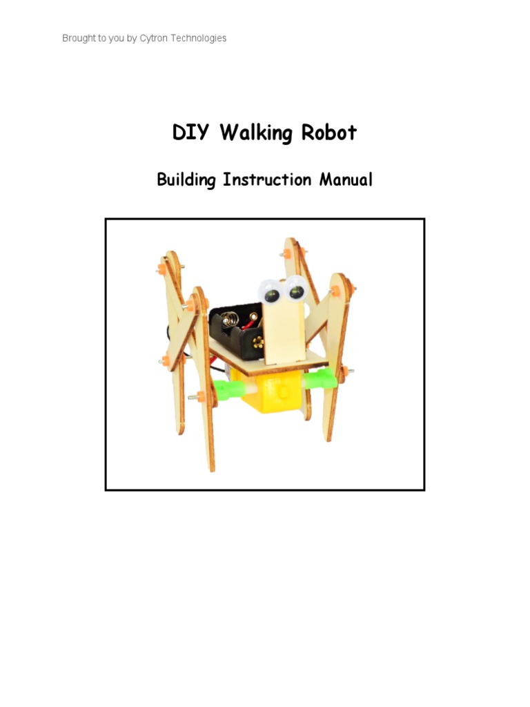DIY Walking Robot Instruction Manual (English) | PDF | Manufactured ...