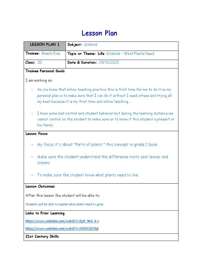 Lesson Plan: Science Science | PDF | Lesson Plan | Teachers