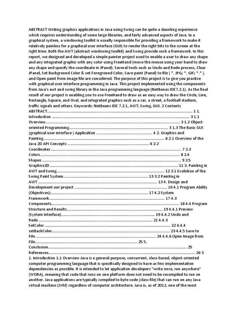 Java Document | PDF | Class (Computer Programming) | Java (Programming ...