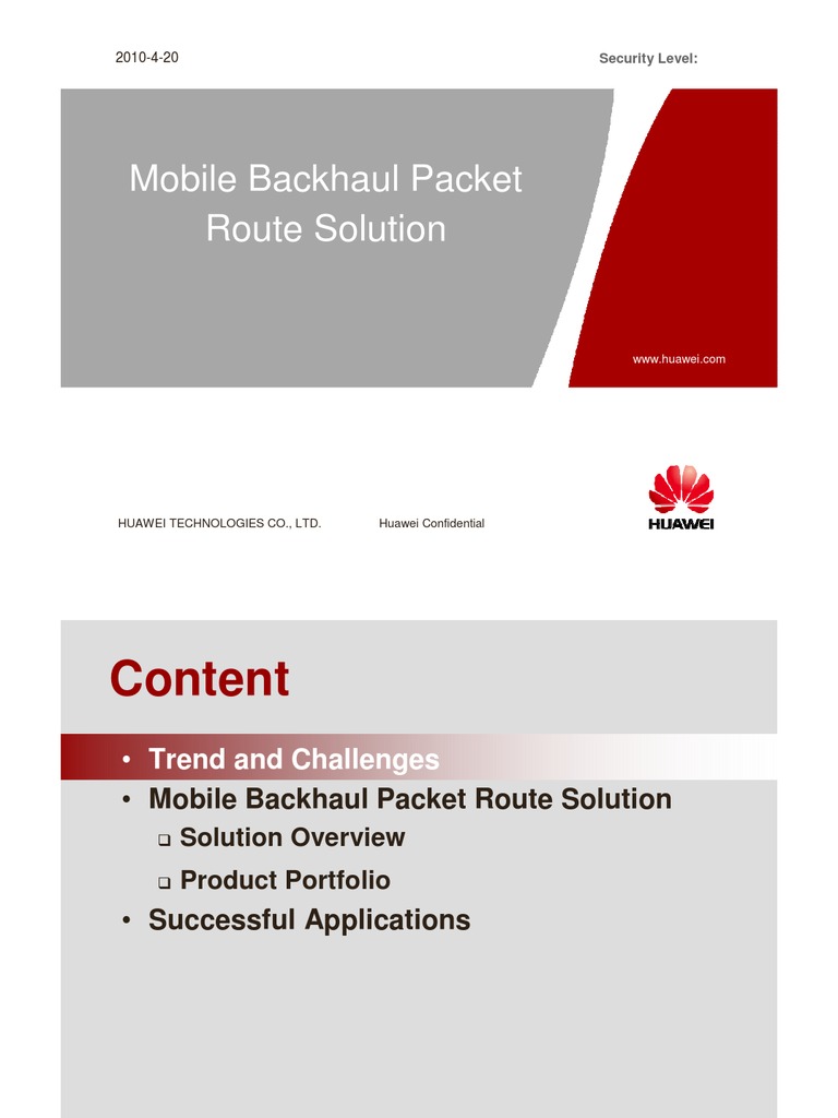 Huawei Mobile Backhaul | PDF | Lte (Telecommunication) | Multiprotocol ...