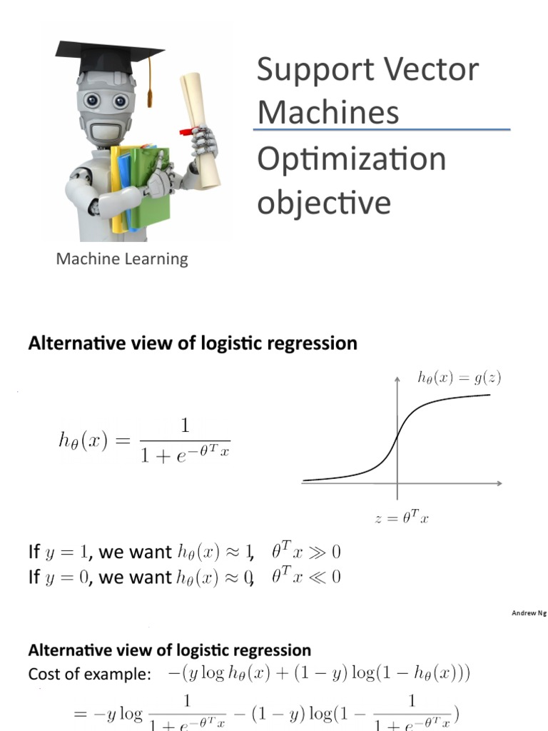 Support Vector Machines Optimization Objective Machine Learning Pdf Applied Mathematics