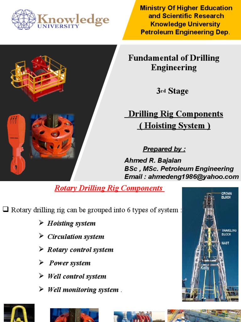 Drilling Rig Hoisting System Overview | PDF | Drilling Rig | Drill