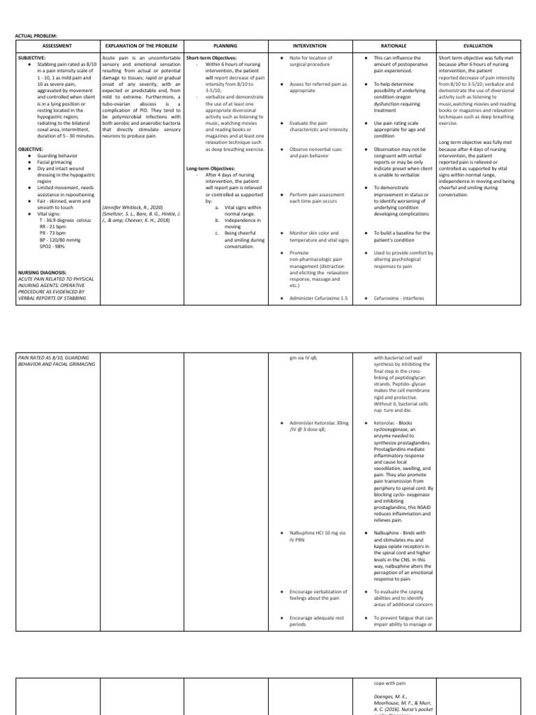Actual Problem: Assessment Explanation of The Problem Planning ...