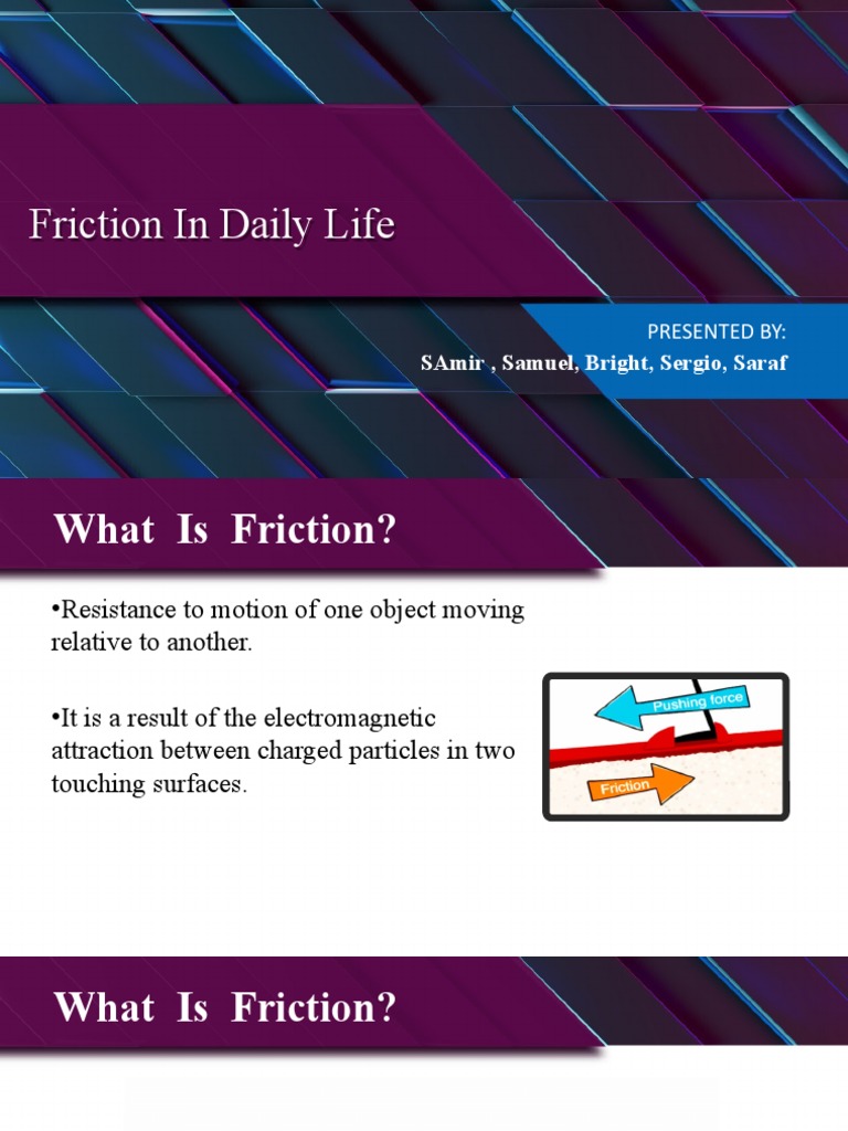 Friction in Daily Life | PDF | Friction | Force