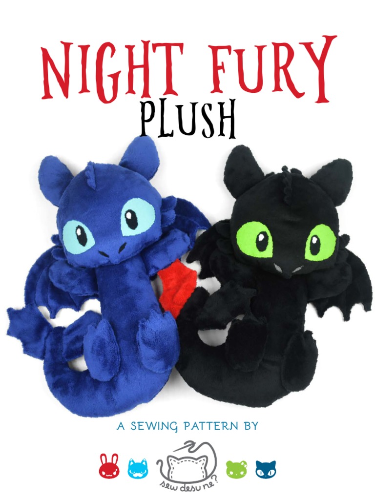 Night Fury Toothless Plush Sewing Pattern by Sewdesune-Dbkd41j PDF | PDF