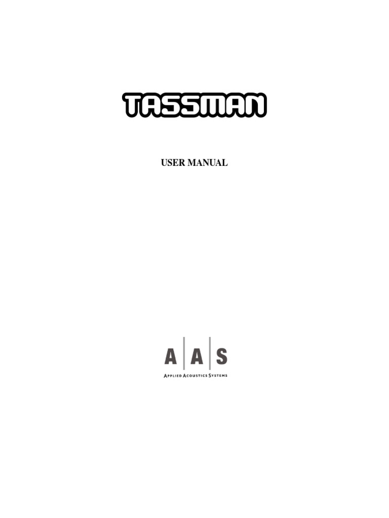 Tassman 4 Manual PDF | PDF | Synthesizer | Installation (Computer Programs)