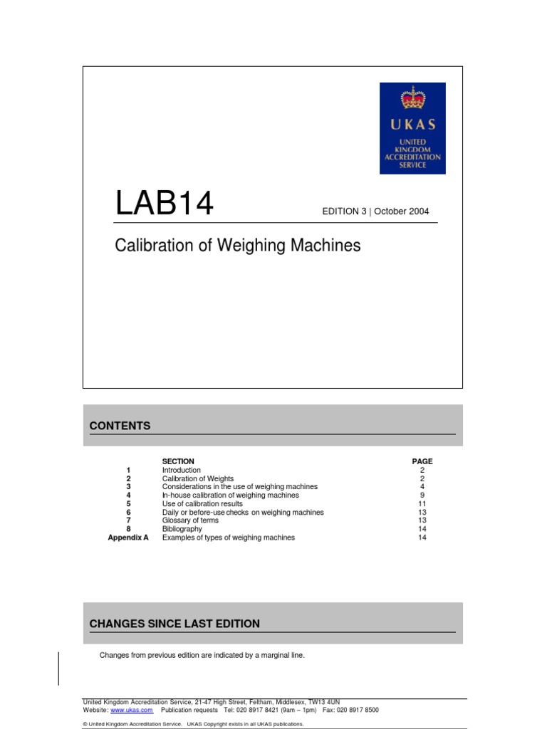 Balance Calibration | PDF | Weighing Scale | Calibration