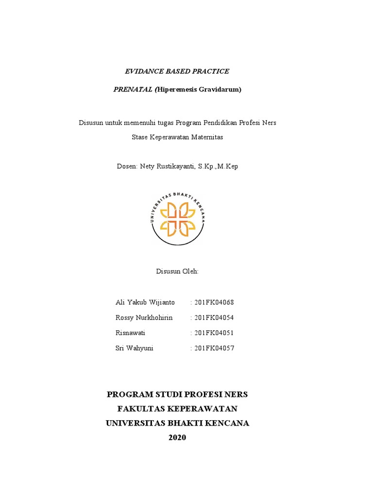 Ebp Hiperemesis Gravidarum Kel.1 | PDF | Pengembangan Diri